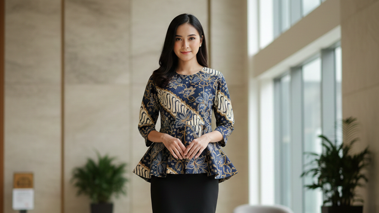 10 Model Atasan Batik Buat Kerja untuk Wanita Karier, Tampil ...