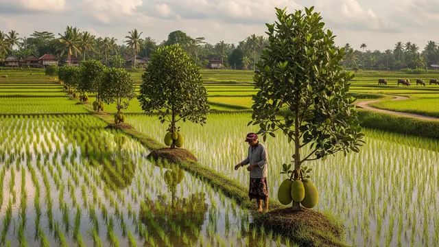 8 Pohon Buah Produktif untuk Tumpang Sari di Sawah Padi Lahan Basah