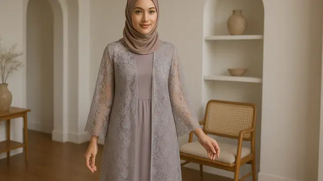 7 Model Outer Brokat Bunga Timbul, Tampil Elegan untuk Kondangan hingga ...