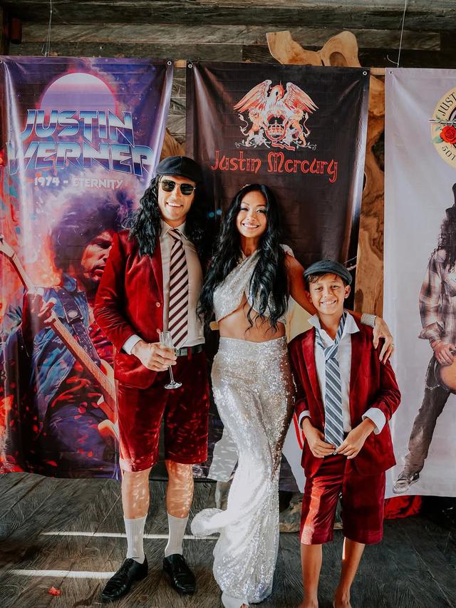 6 Potret Ultah Justin Werner Suami Indah Kalalo, Bergaya Rocker Klasik