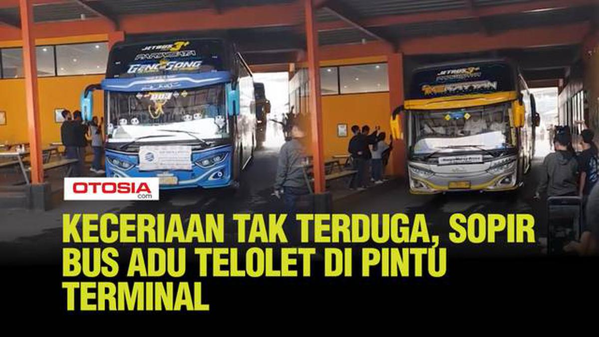 Kocak Banget, Sopir Bus Keluar Terminal Sambil Beradu Mainkan Klakson ...