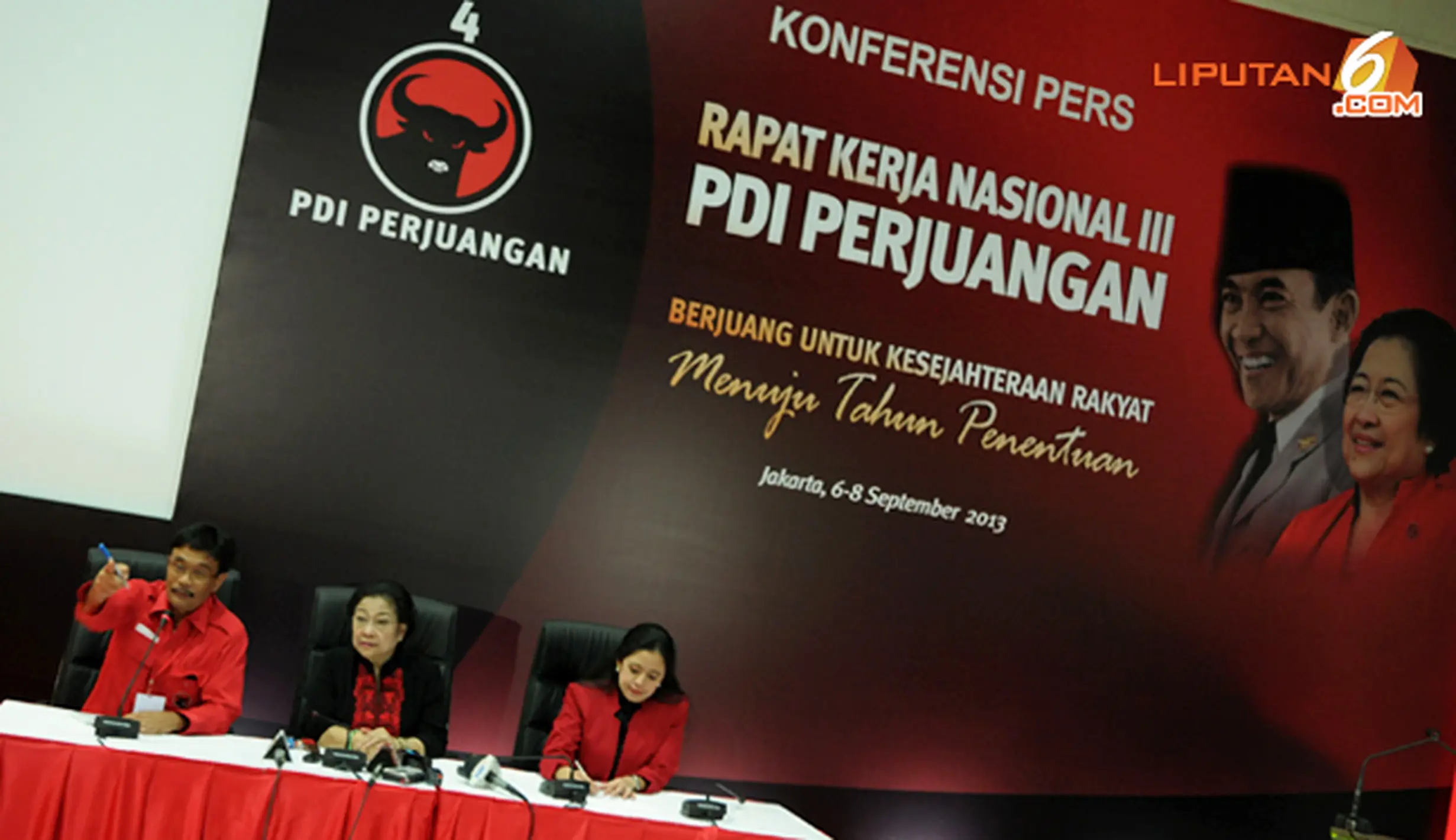 Tokoh-Tokoh di Rakernas PDIP - Foto Liputan6.com