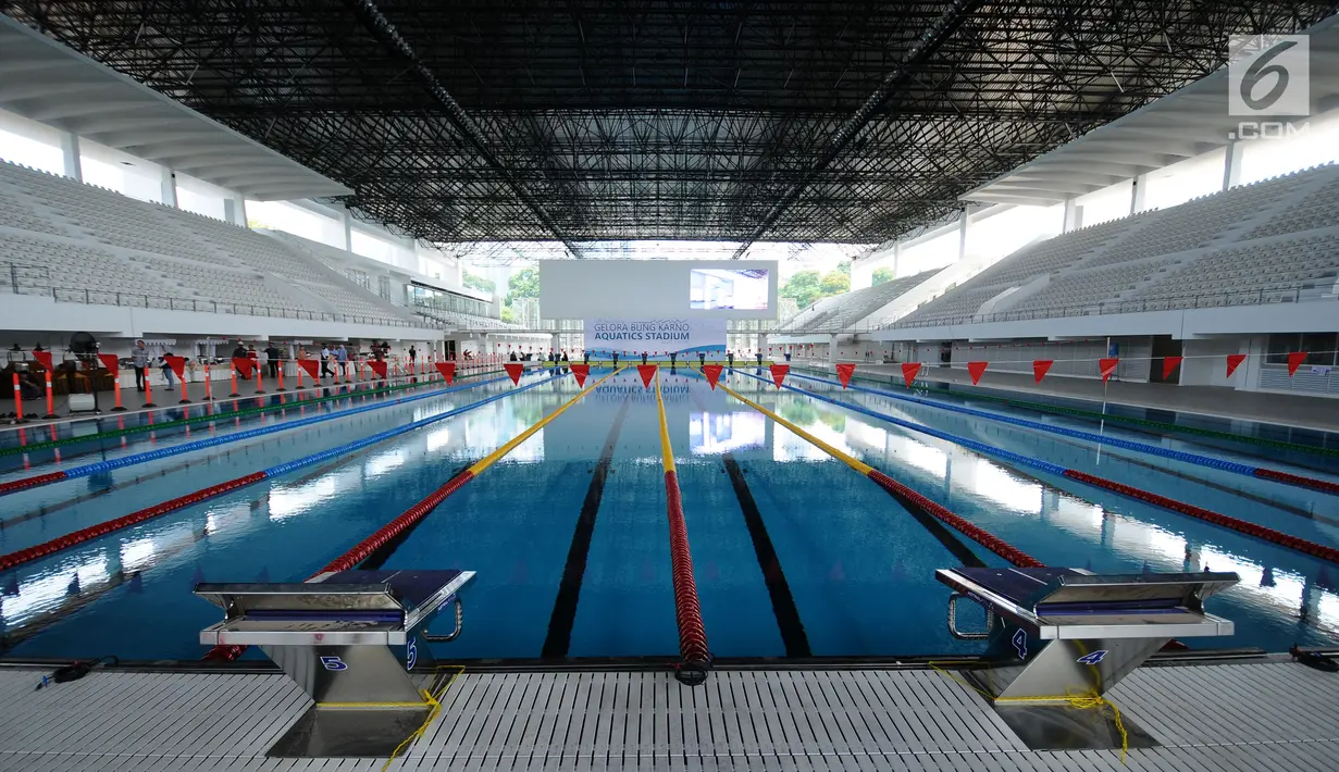PHOTO: Dinyatakan Selesai, Ini Wajah Baru Stadion Renang Gelora Bung Karno - Foto Liputan6.com