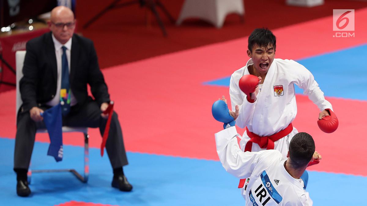 FOTO: Karateka Putra Indonesia Rifki Ardiansyah Sumbang Emas ke-11 ...