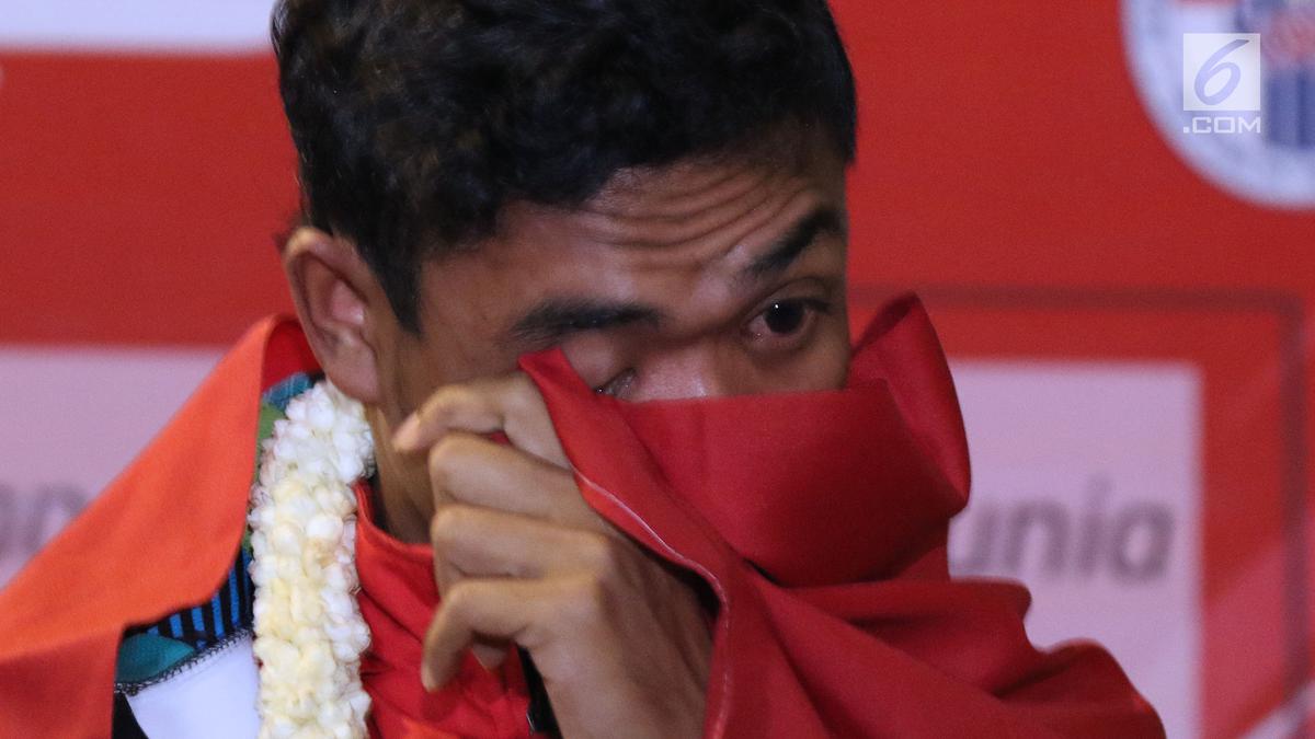 FOTO: Haru dan Bangga, Ekspresi Lalu Muhammad Zohri Saat Penyambutan