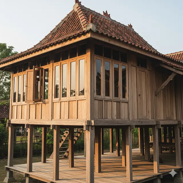 7 Desain Rumah Gaya Rustic dengan Material Kayu Alami, Hunian Hangat ...