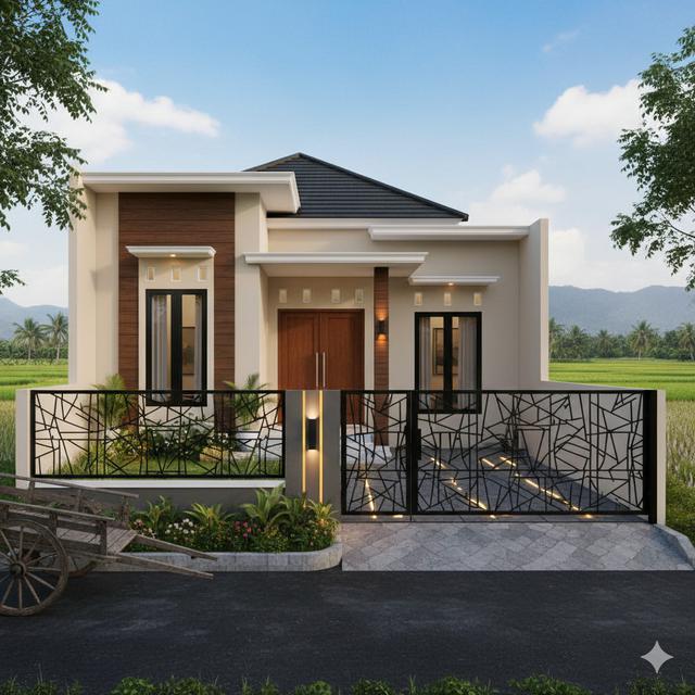 7 Model Rumah Sederhana Tapi Mewah dengan Pagar 2025 yang Cocok untuk ...