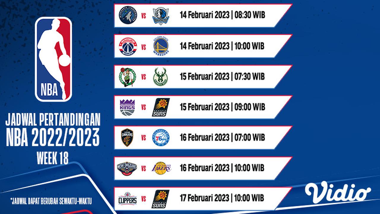 Tonton Siaran Langsung NBA 2022/23 Pekan ke-18 di Vidio 14 sampai 17 ...
