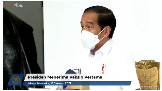 10 Potret Jokowi Disuntik Vaksin COVID-19 Buatan Sinovac, Pertama di ...