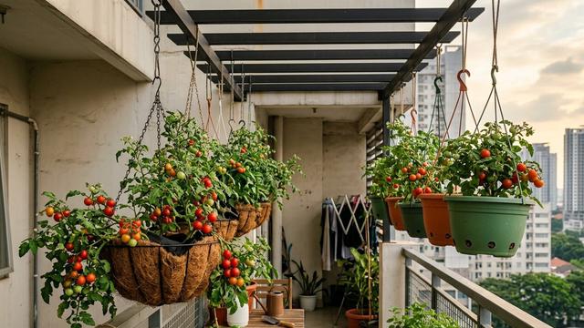 7 Ide Kebun Tomat Ceri Gantung untuk Lahan Sempit, Cocok untuk Rumah ...