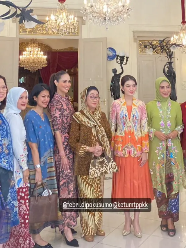 Potret Adu Gaya Istri Pejabat Selvi Ananda dan Loemongga Haoemasan, Elegan Kenakan Kebaya dan ...