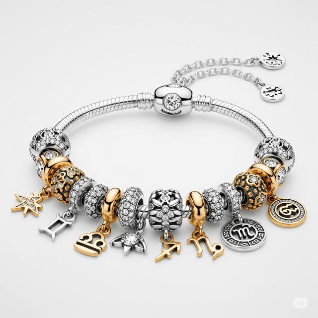 6 Model Gelang Pandora Emas Terbaru 2025 dengan Berbagai Tema Charm