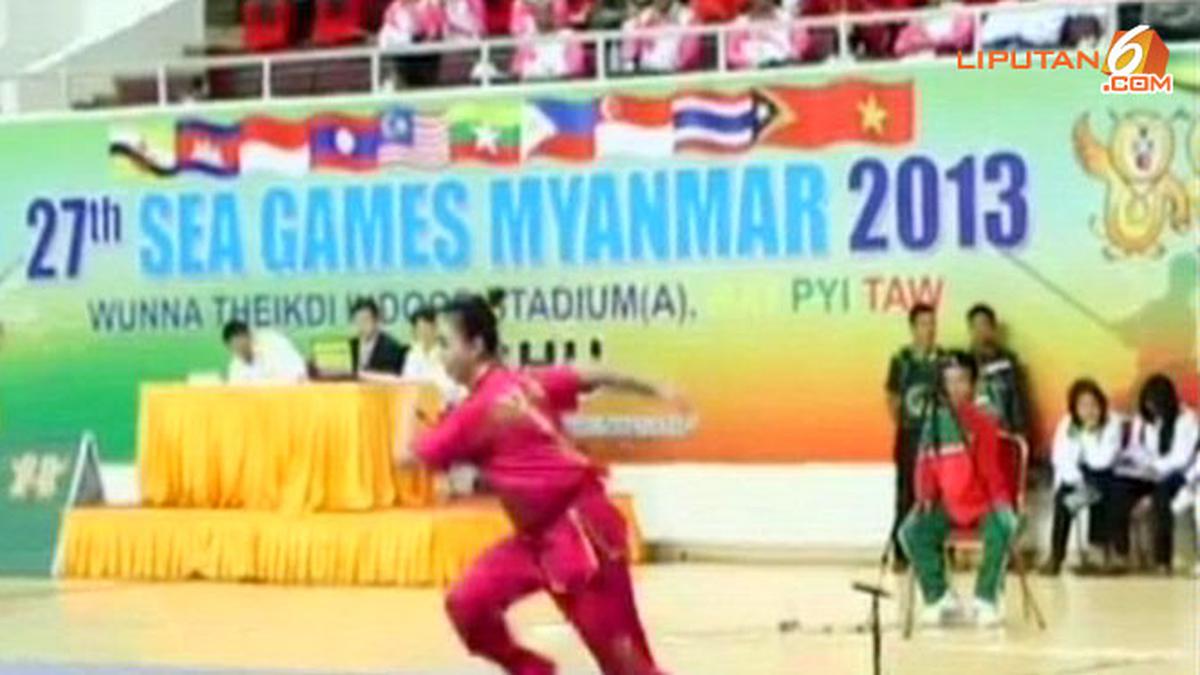 Atlet Wushu Putri Sumbang Emas Pertama Indonesia Bola