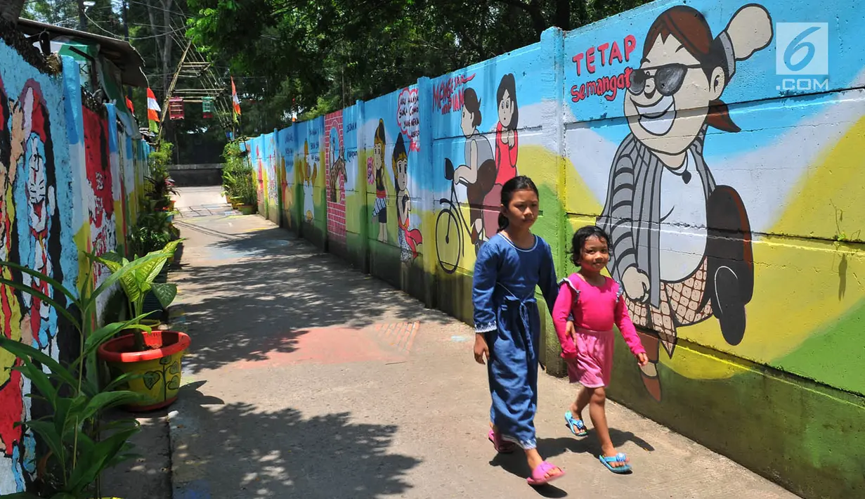 FOTO: Disulap Jadi Indah, Begini Warna-warni Gang Mural di Sudut ...