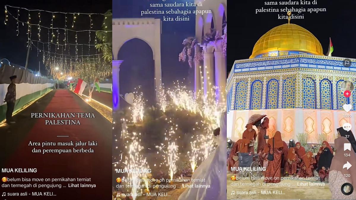 Viral Pernikahan Mewah Bertema Palestina, Dipenuhi Bendera Hingga ...