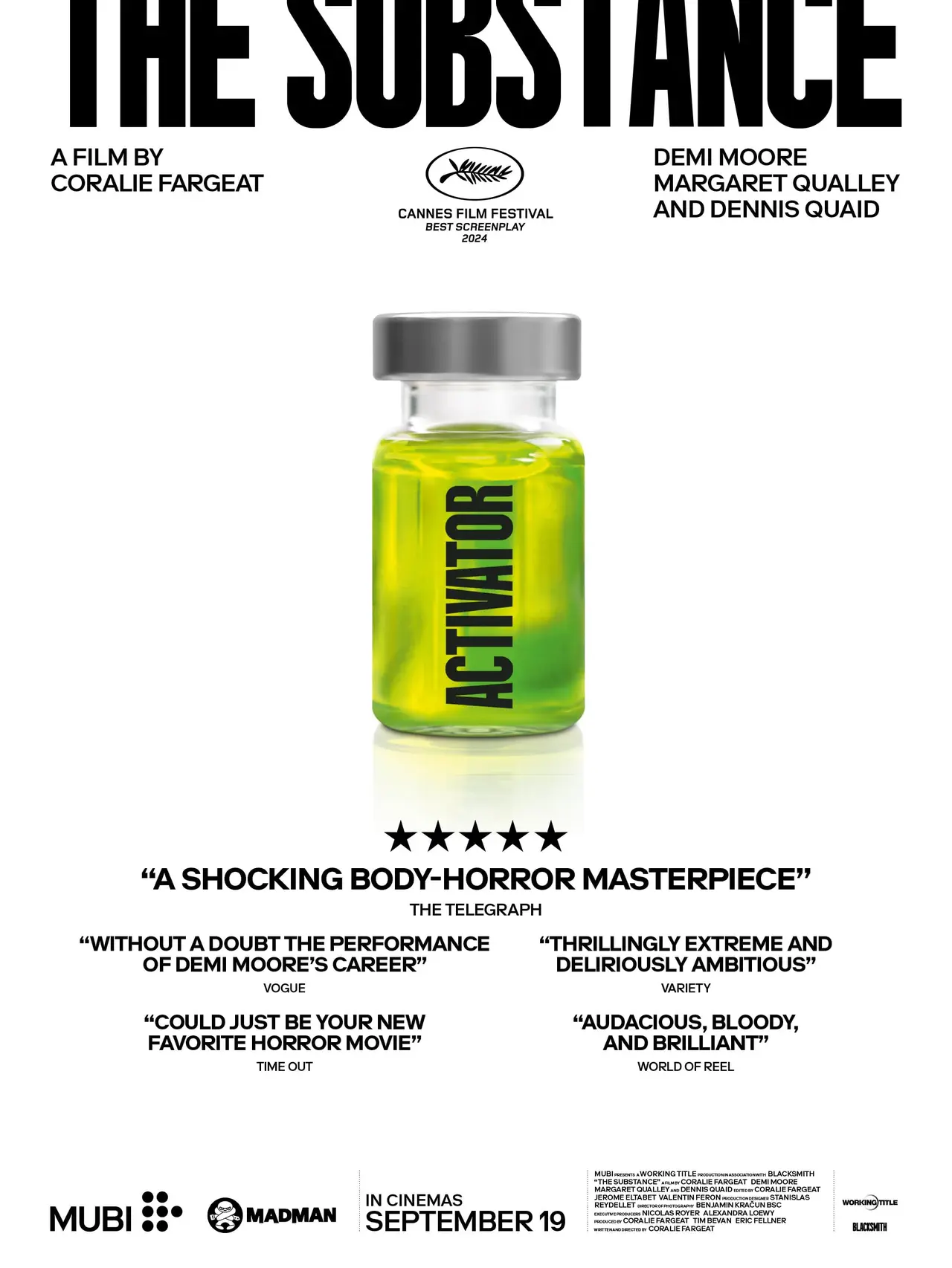 6 Fakta The Substance Dibintangi Dennis Quaid dan Demi Moore, Film Pembuka Jakarta World Cinema ...