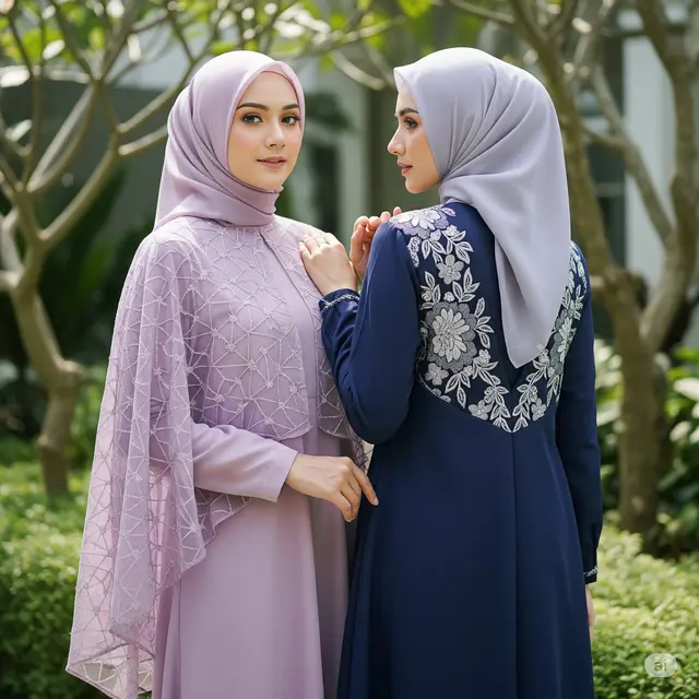 Inspirasi 10 Model Gamis Brokat Kombinasi Satin Pesta yang Elegan dan Mewah di 2025 - Hot ...