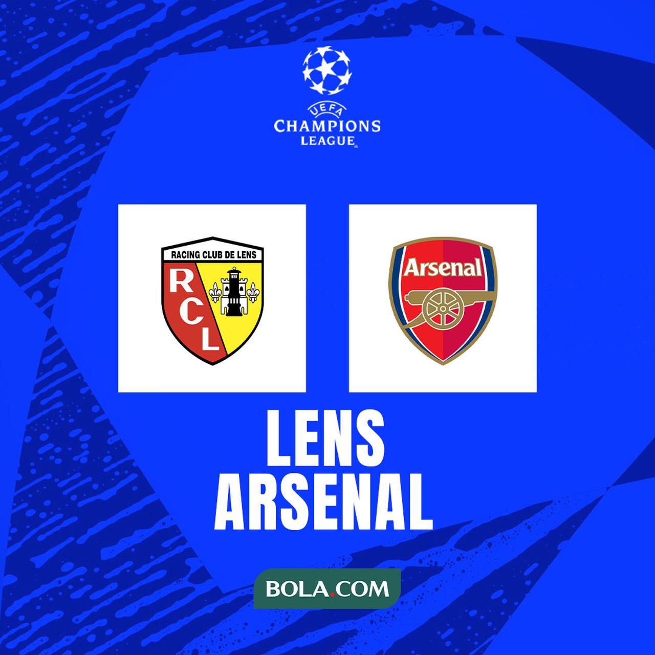 Link Live Streaming Liga Champions: Lens Vs Arsenal