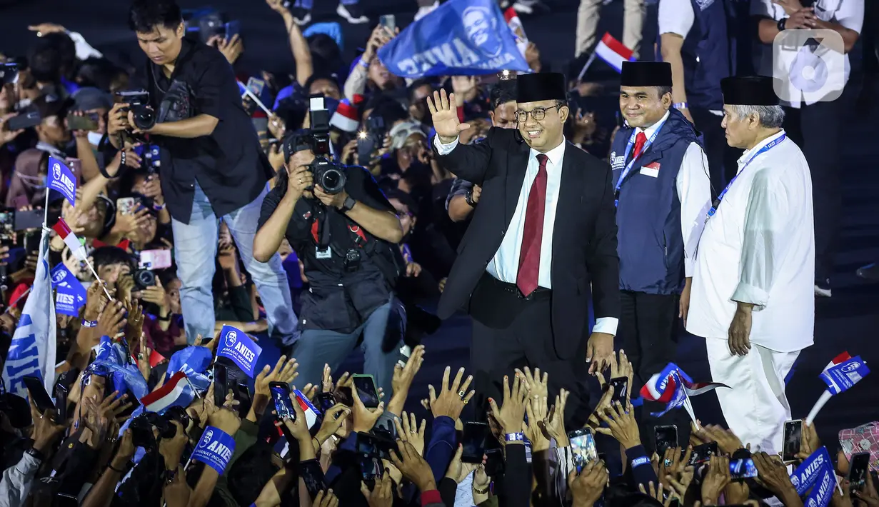 Momen Anies Baswedan Berpidato di Depan Pendukung dan Partai Politik ...