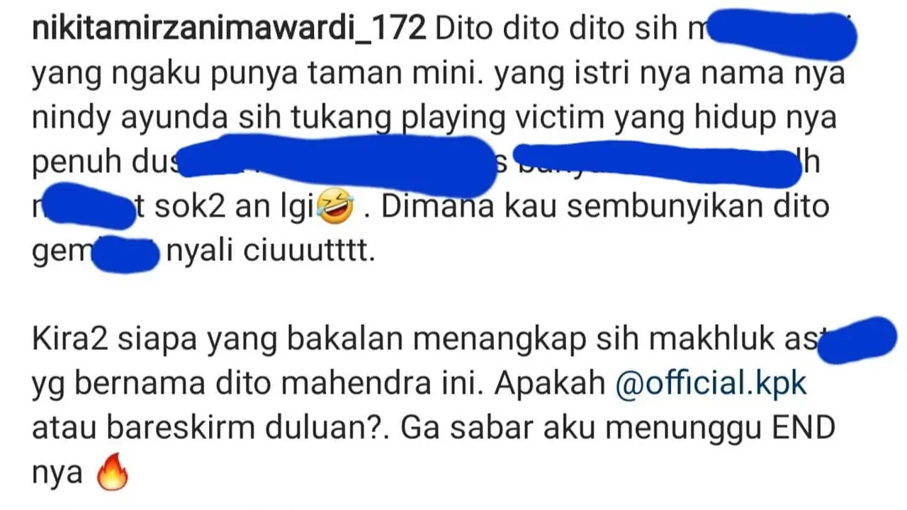 Dito Mahendra Diburu Polisi, Nikita Mirzani Senggol Nindy Ayunda dan Tanya Keberadaan Suami Siri ...