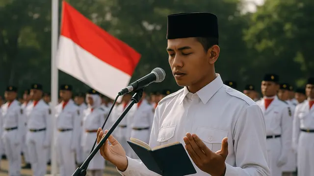 10 Contoh Doa Upacara 17 Agustus Lengkap, Khidmat dan Menyentuh Hati - Hot Liputan6.com