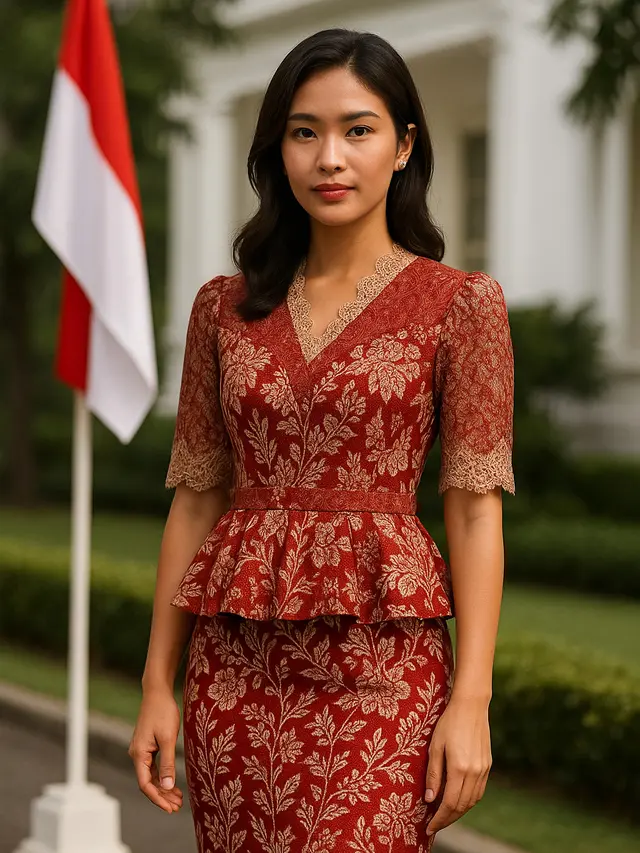 7 Model Midi Dress Batik Kombinasi Brokat untuk Non Hijab Modern Tema ...