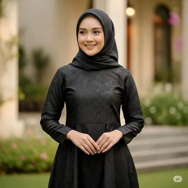 10 Gamis Muslimah Motif Bunga Besar Paling Adem 2025, Stylish & Anti ...