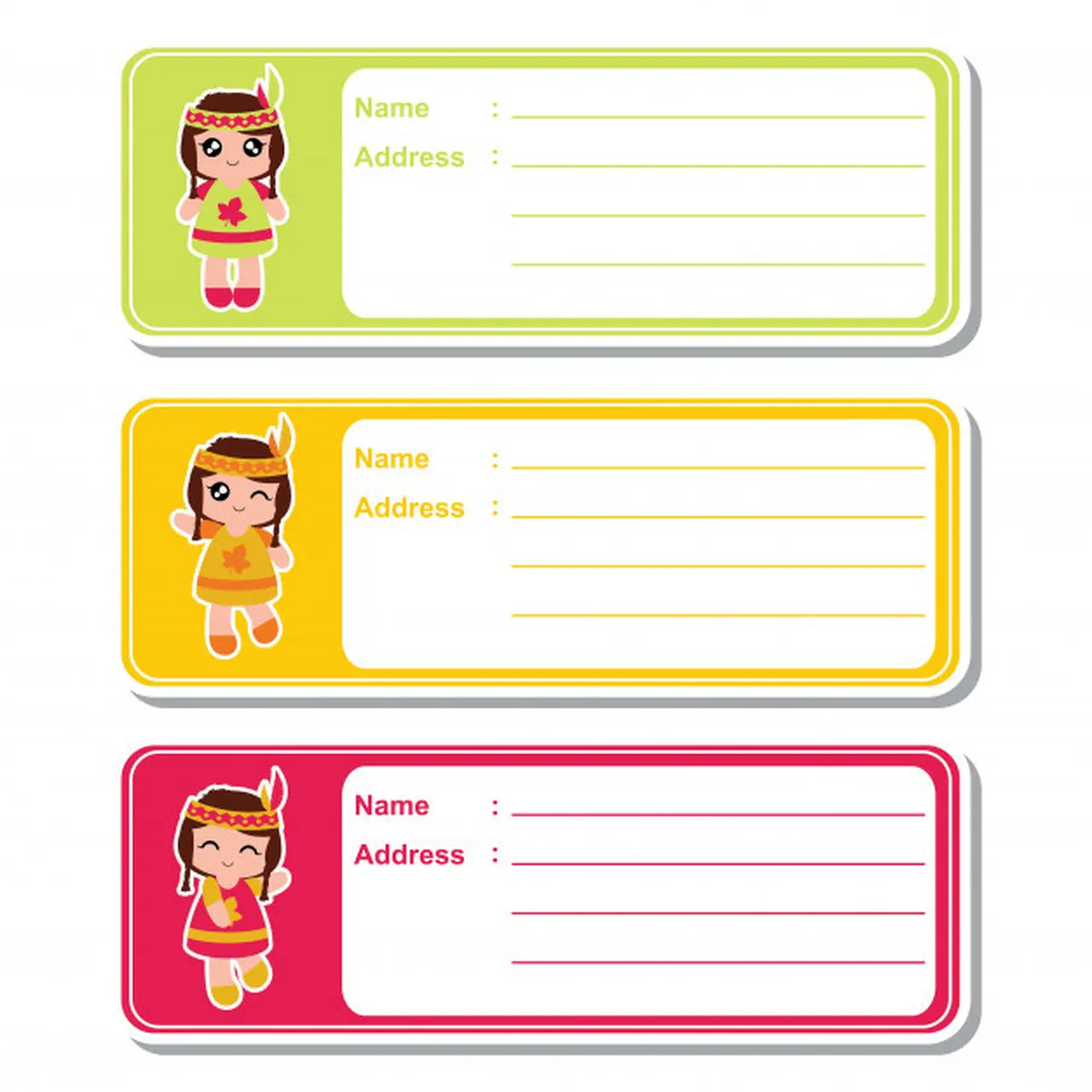20 Template Label Nama Anak yang Lucu dan Cara Mencetaknya - Hot ...
