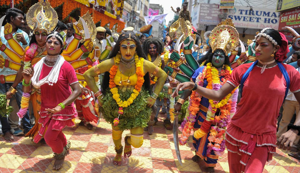 Melihat Ritual Persembahan Bonalu di India - Foto Liputan6.com