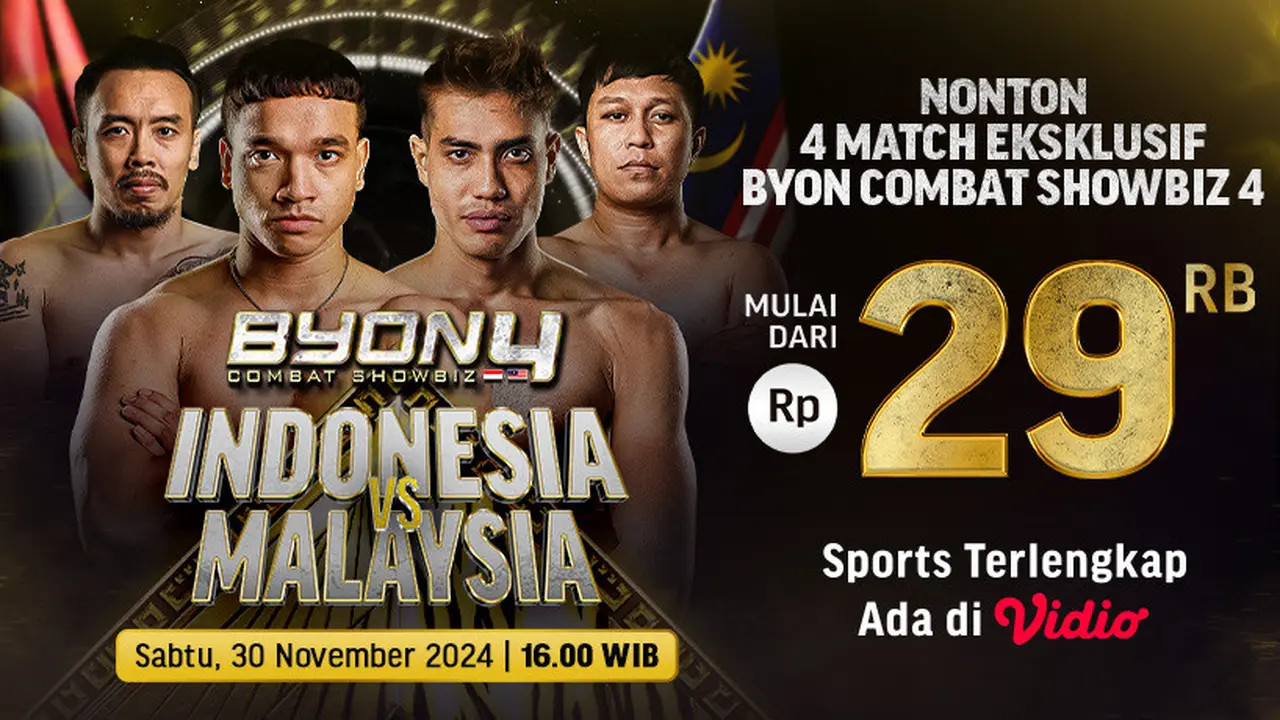 Live Streaming Pertandingan Byon Combat Showbiz Vol 4 di Vidio - On Off Liputan6.com
