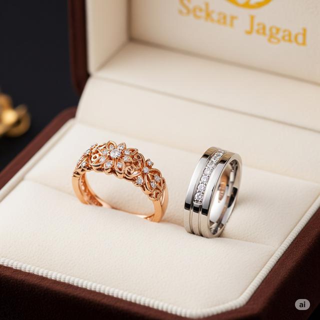 15 Model Cincin Nikah Mewah 2025, Simbol Cinta Abadi & Kemewahan Bermakna