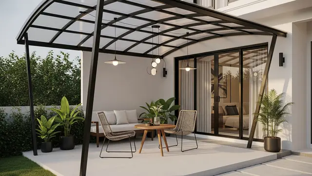 8 Inspirasi Desain Teras Rumah Minimalis Ukuran 3x5 dengan Kanopi ...