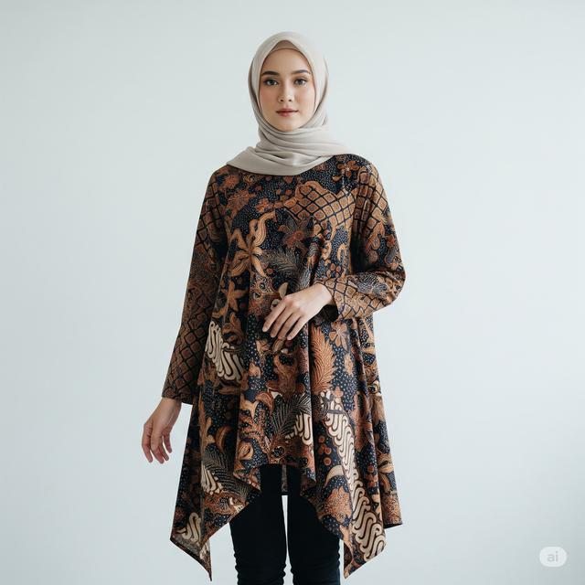 15 Model Baju Batik Wanita Terbaru Lengan Panjang, Feminin, Anggun dan ...