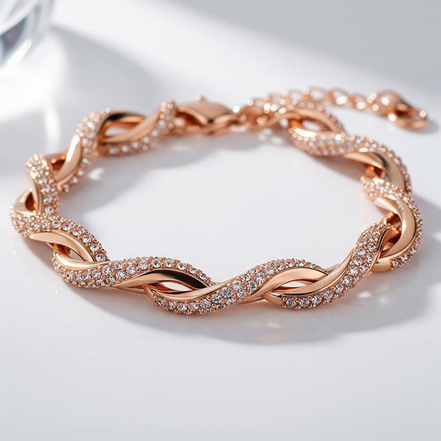 8 Tren Gelang Emas Rose Gold Kombinasi Kristal Swarovski untuk Gaya ...