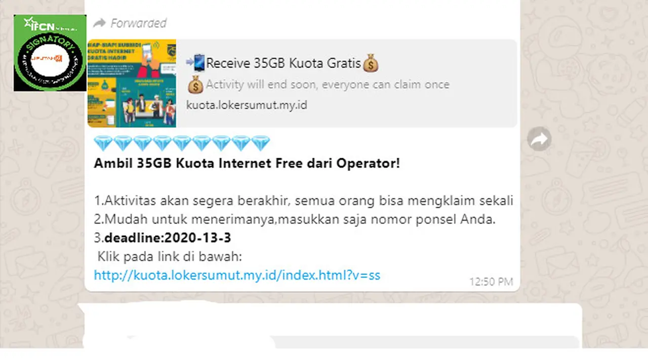 Cek Fakta: Hoaks Informasi Subsidi Kuota Internet dari Pemerintah ...