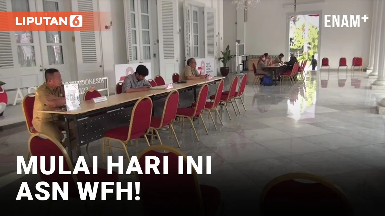 WFH Jakarta Hari Ini: Balai Kota DKI Jakarta Sepi, Kursi ASN Kosong - Bisnis Liputan6.com