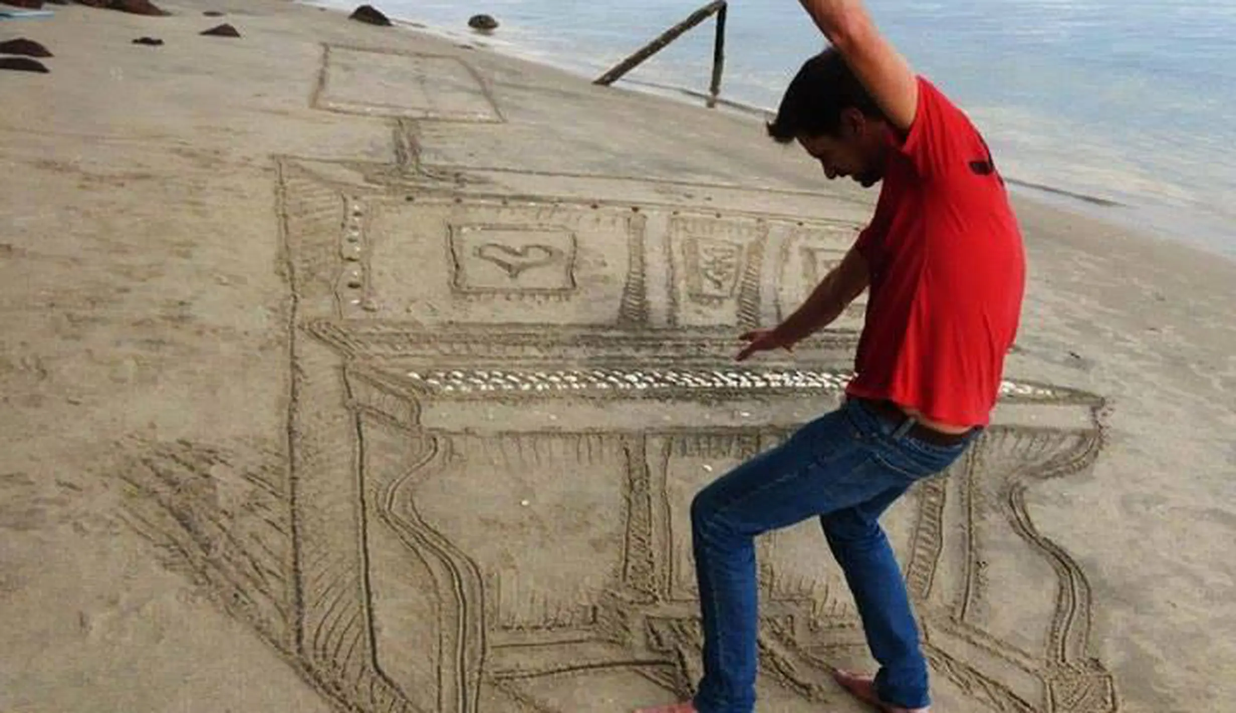 Indahnya Lukisan Pasir 3D Karya Jamie Harkins - Photo Fimela.com