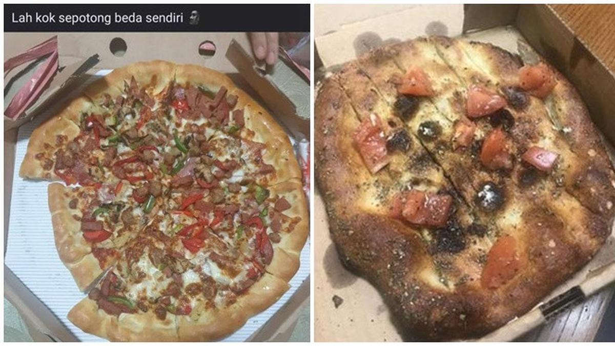 6 Potret Potongan Pizza Ini Nyeleneh, Ada yang Terbagi Tak Sama Rata