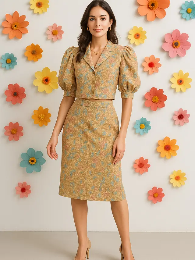 7 Model Blazer Batik Lengan Puff Crop, Feminin Tapi Tetap Edgy - Hot ...