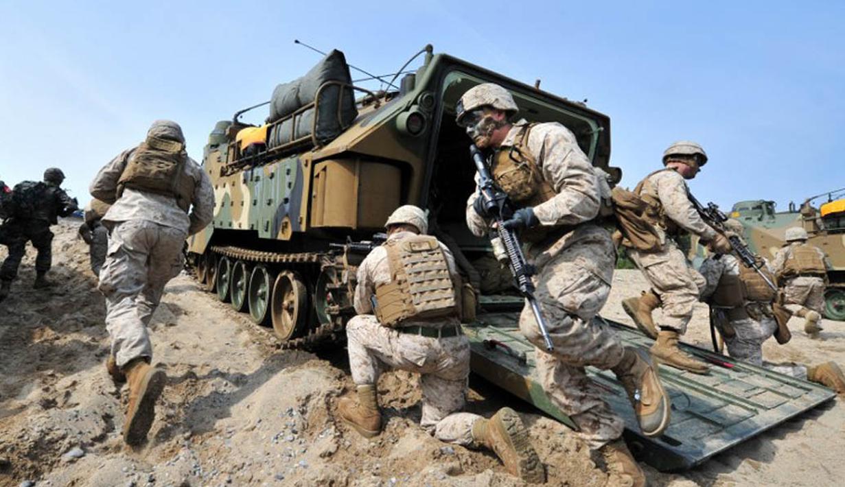 [FOTO] Ini Suasana Latihan Tempur Korsel dan Amerika - Foto Liputan6.com