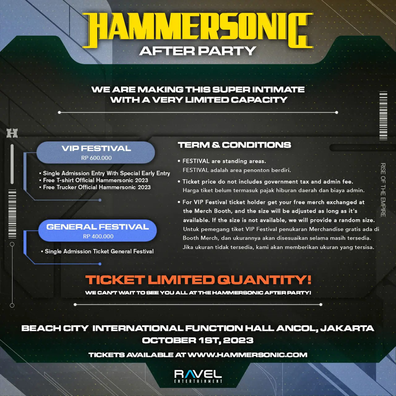 Hammersonic After Party 2023: Konser Intimate Bareng Testament ...