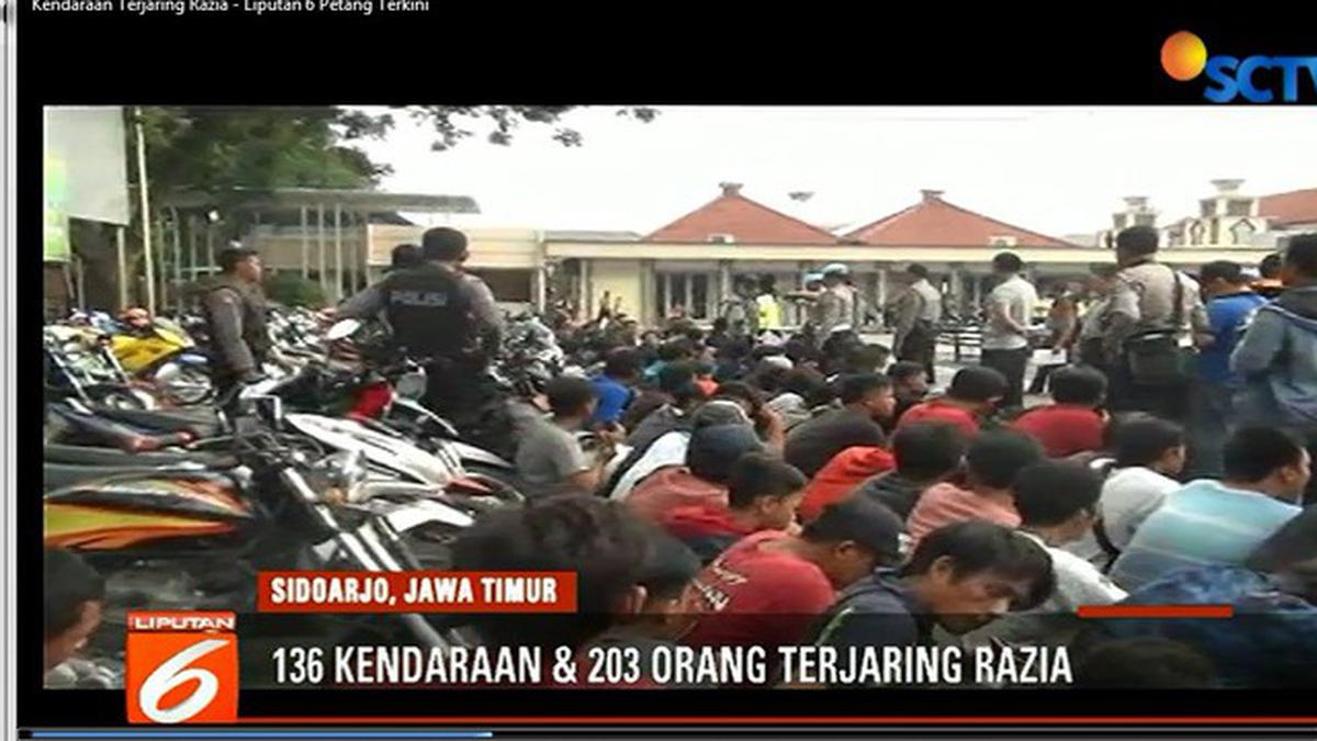 Ratusan Kendaraan dan Remaja di Sidoarjo Terjaring Razia - News Liputan6.com