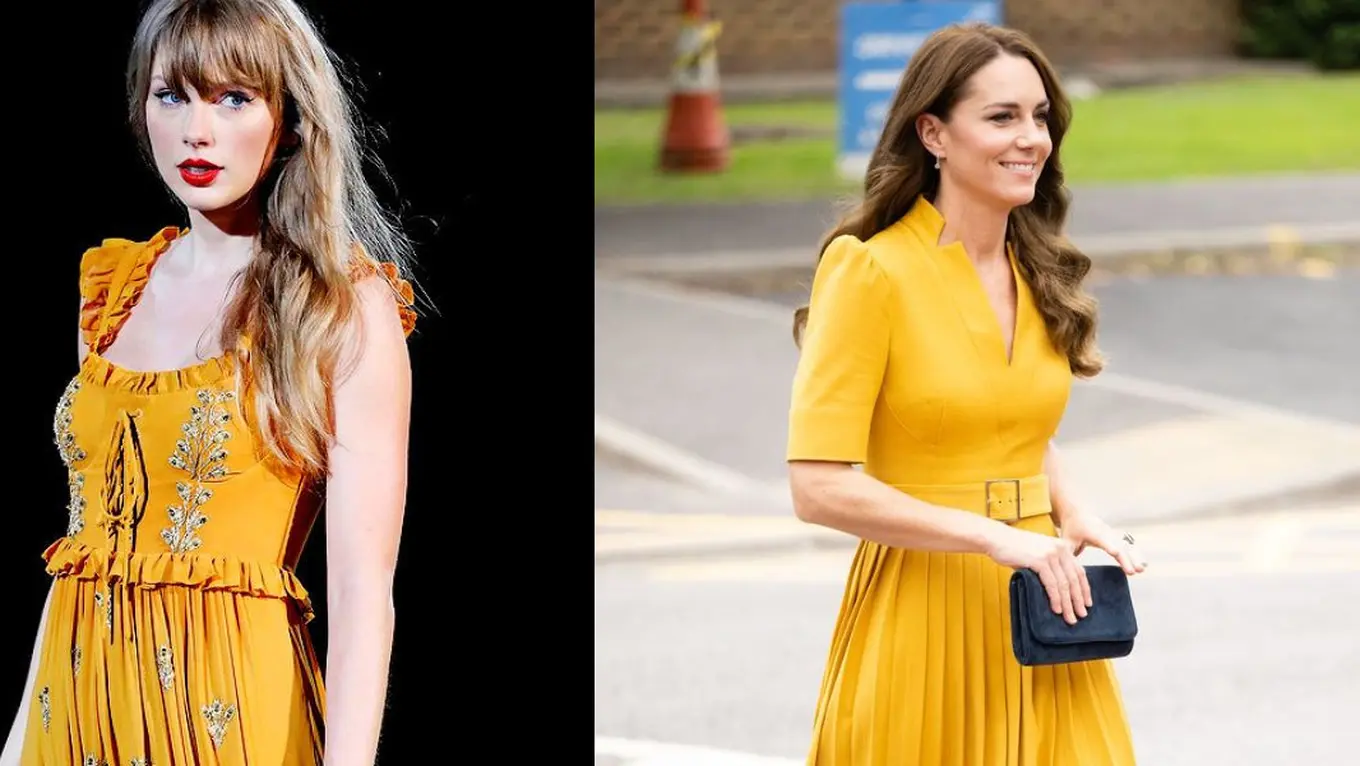 7 Potret Taylor Swift dan Kate Middleton Mengenakan Pakaian yang Serupa