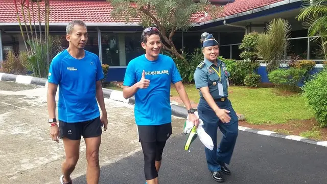 Dengan Berlari, Sandiaga Uno ke RSAL Mintohardjo untuk Psikotes ...