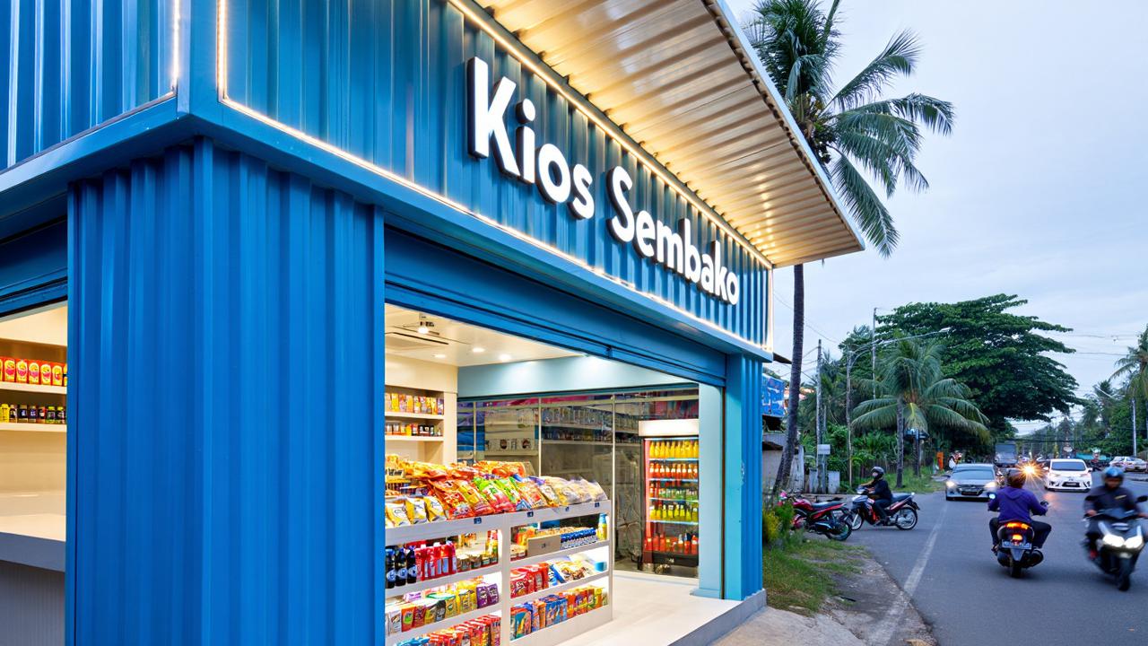 10 Inspirasi Kios Sembako Modern di Pinggir Jalan, Desain Ini Bikin ...