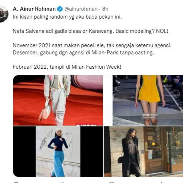 Cerita Nafa Salvana, Model yang Ditemukan di Warung Pecel Lele dan ...