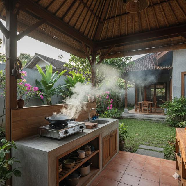 7 Desain Dapur Terbuka yang Asapnya Tidak Mengarah ke Rumah Tetangga