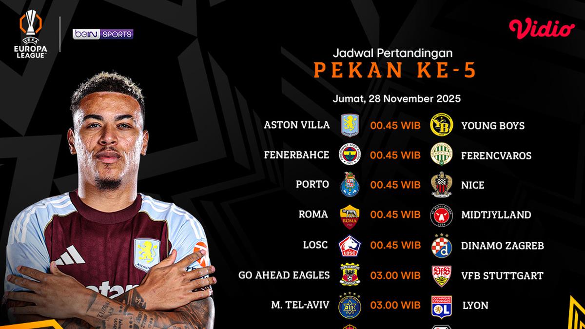 Jadwal Live Streaming Liga Europa 2025/26 Pekan ke-5: Tayang Eksklusif ...