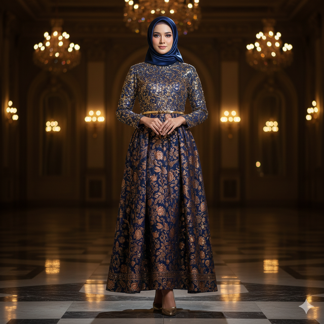 7 Model Gamis Batik Formal, Elegan dan Anggun untuk Acara Resmi Maupun ...