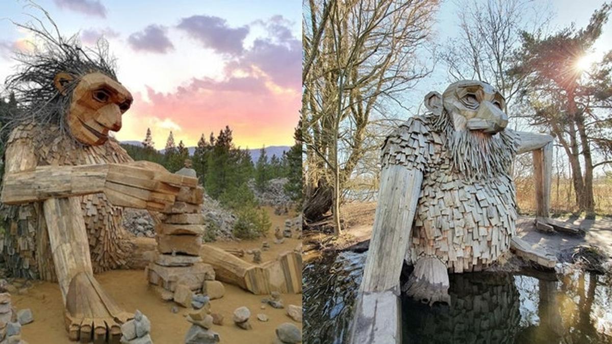 Pria Ini Buat Patung Troll Raksasa dari Kayu Daur Ulang, 6 Hasilnya ...